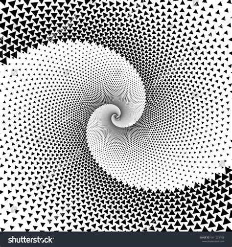 Black Tiny Triangles Vortex Form Geometric Stock Vector Royalty Free 1811223763 Shutterstock