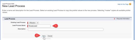 How To Create Lead Process In Salesforce