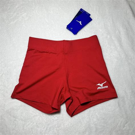 Mizuno Red Volleyball Spandex Shorts New With Tag Depop