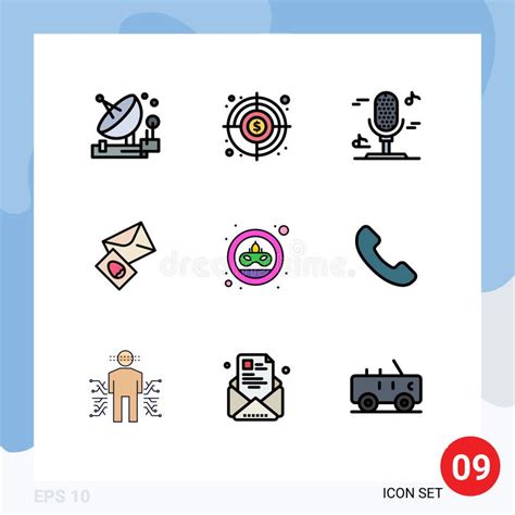 9 Thematic Vector Filledline Flat Colors And Editable Symbols Of Coin Easter Finding Goal Egg