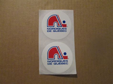 Nhl Quebec Nordiques Vintage Lot Of 2 Circa 1980s Team Logo Hockey