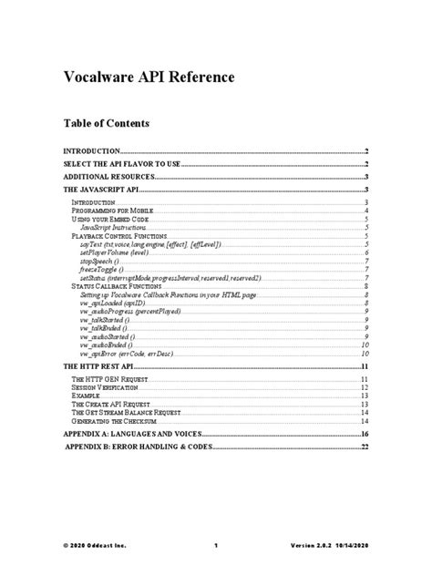 the 2020 vocalware api reference pdf hypertext transfer protocol