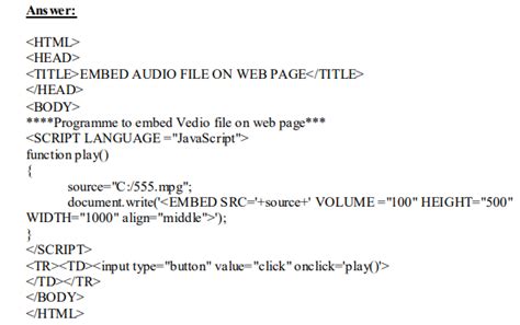Embed Audio And Video File In Your Web Page Using