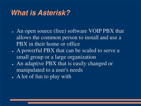Ppt Asterisk The Open Source Pbx Powerpoint Presentation Free
