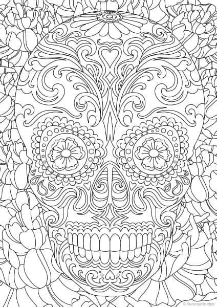 Coloriages Dia de los Muertos Ma petite Médiathèque