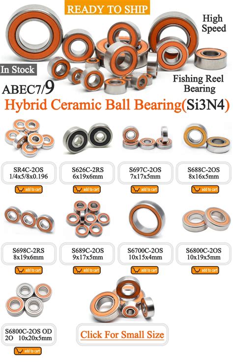 ABEC-7 Bearing 3x10x4mm 3x8x4mm 5x10x4mm 5x11x4mm Spinning Reel Bearing ...