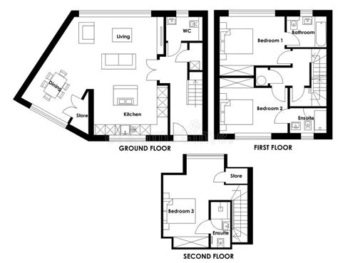 Icon Floor Plan Example Floor Plan House Plan Icon Stock Illustration