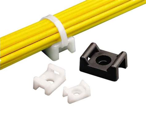 Cable Tie Mount 6 Screw Applied Natural 100pk Rohs Fosco Connect