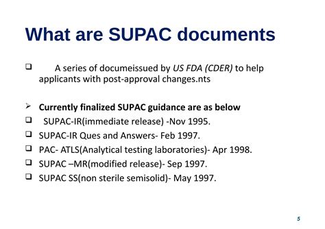 Supac PPT Pharmaceutical Industry Industries