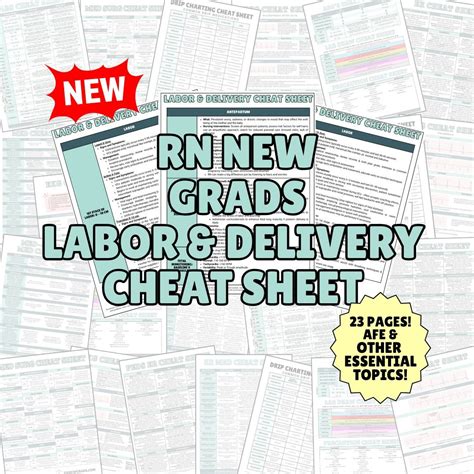 Labor Delivery Cheat Sheet RN New Grads