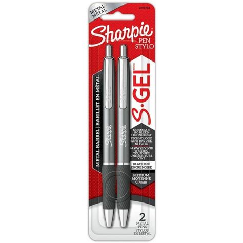 Sharpie S Gel Pen 07 Mm Pen Point Size Retractable Black Gray