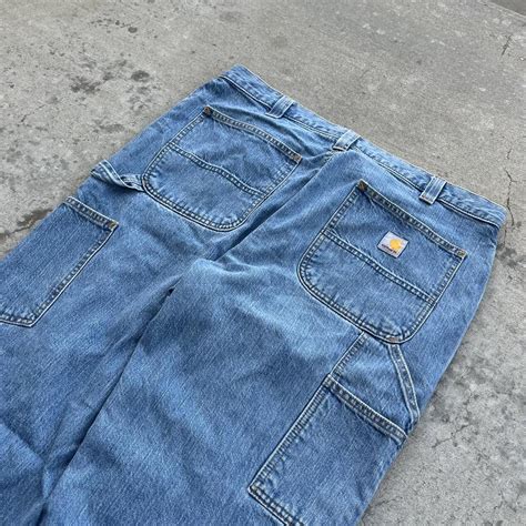 Y2k Baggy Carhartt Carpenter Jeans Size 36x30 Flaws Depop