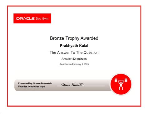 Prakhyath Kulal On Linkedin Oracle Oraclenexteducation Oracledatabase Oraclecertified