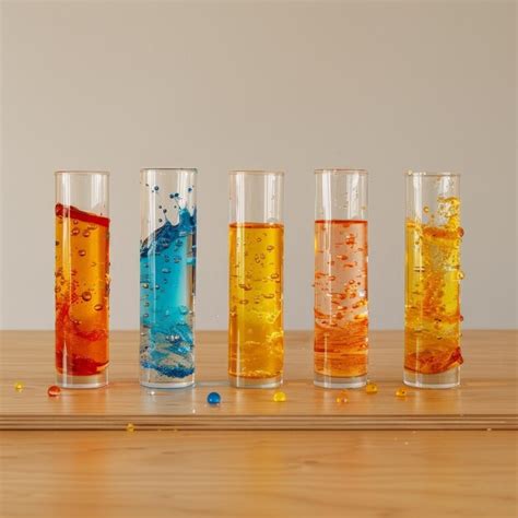 Vibrant Liquid Density Column In Scientific Display Premium Ai