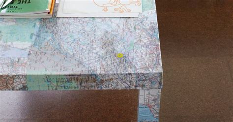 Table Makeover Featuring Road Maps Before And After Chatelaine