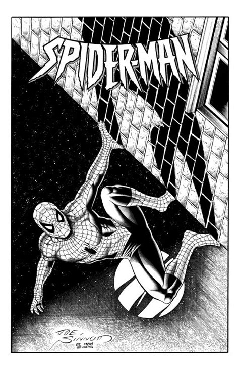 Spider Man Inked By Vic Moya In Inkwell Awardss 2015 Joe Sinnott