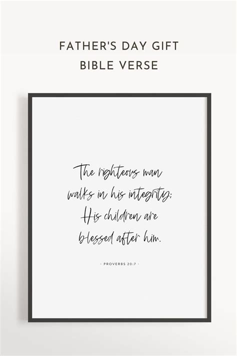 Proverbs 207 Fathers Day Bible Verse Printable Christian Fathers