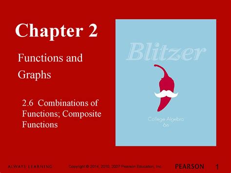 Functions And Graphs Chapter 2 Combinations Of Functions Composite