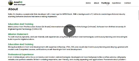 Internintelligence Reactjs Tailwindcss Webdevelopment Areeba Fatima