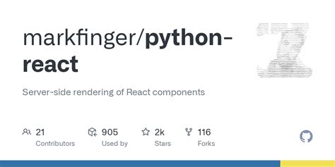 GitHub Markfinger Python React Server Side Rendering Of React Components