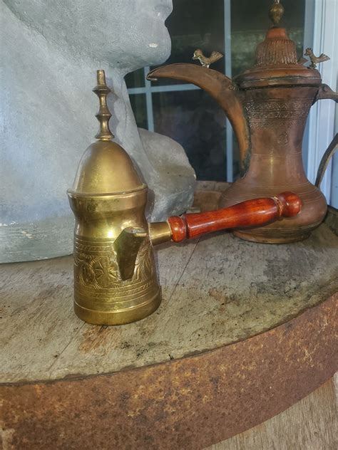 Vintage Middle Eastern Arabic Dallah Coffee Pot Antique Islamic