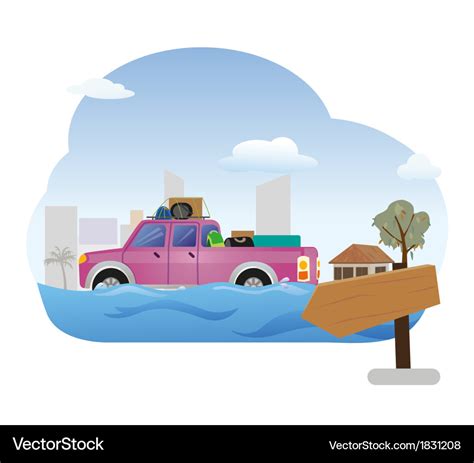 Flood Royalty Free Vector Image Vectorstock