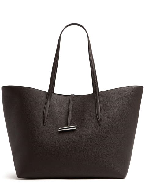 Liffner Penne Grained Leather Tote Bag In Brown Lyst