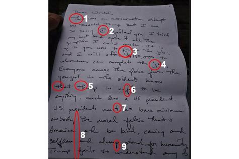 Analyzing Ryan Roth Trumps Attempted Alleged Assassins Handwriting