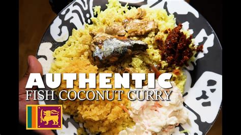 Sri Lankan Fish Coconut Milk Curry With Rice And Lentils බත් පරිප්පු