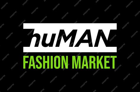 휴먼 패션 마켓 브랜드 아이콘 남녀 천 센터 로고 프리미엄 벡터
