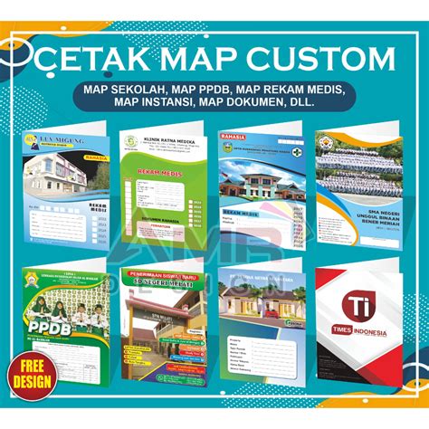 Jual Cetak Map Folder Map Sekolah Map Kantor Map Rekam Medis Map