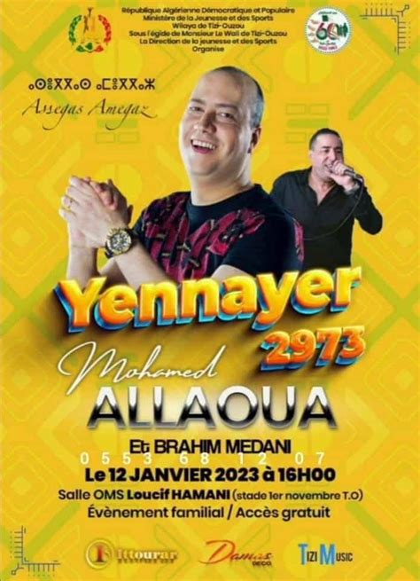 Allaoua Yennayer 2973 à Tizi Ouzou Événements TADDART TV