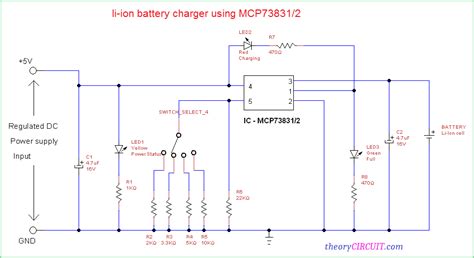 Lithium Ion Battery Charger Schematic