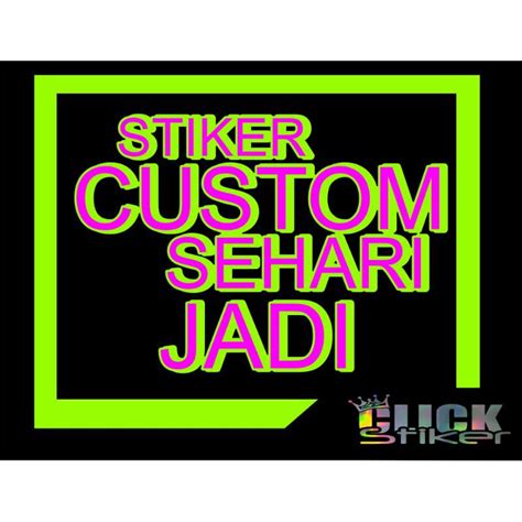 Jual Bikin Sticker Custom Stiker Custom Cutting Sticker Custom