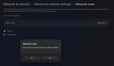 Windows Reset Network Adapter