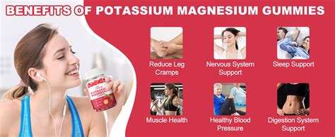 Potassium Magnesium Gummies Potassium Citrate 99mg
