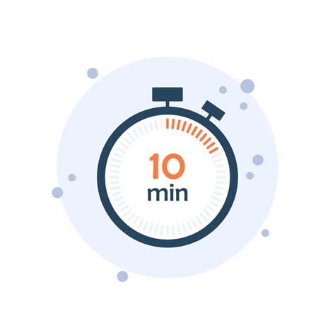 Zeichentrick Uhr Symbol Vektor Illustration 10 Min Timer Auf Blasen