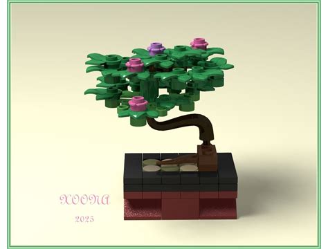 Lego Moc Bonsai With Blossoms By Xoona Rebrickable Build With Lego