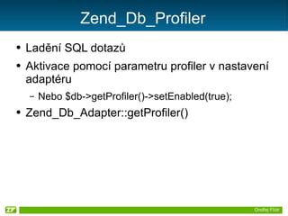 Zend Db Statement A Zend Db Profiler PPT