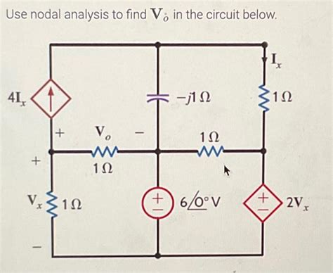 Solved Use Nodal Analysis To Find V In The Circuit Below Chegg