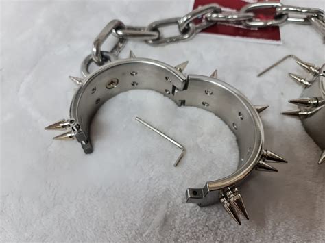 Spiked Cuffs With Chain Dotty After Midnight