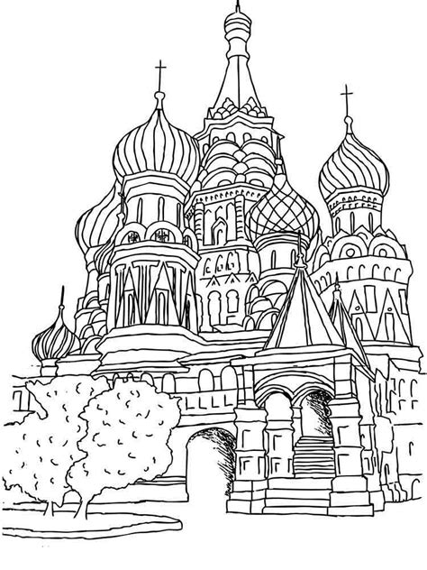Раскраски Москва - детские раскраски распечать бесплатно