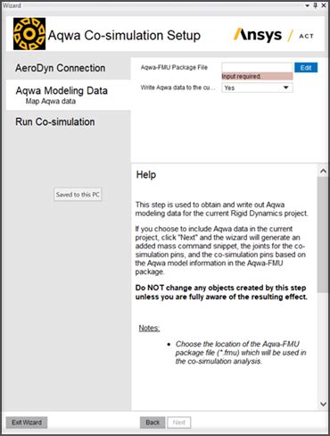 8 3 4 Aqwa Co Simulation Setup Wizard