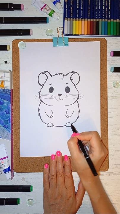 Как нарисовать ХОМЯКА🐹 БЫСТРЫЙ рисунок Drawing какнарисовать