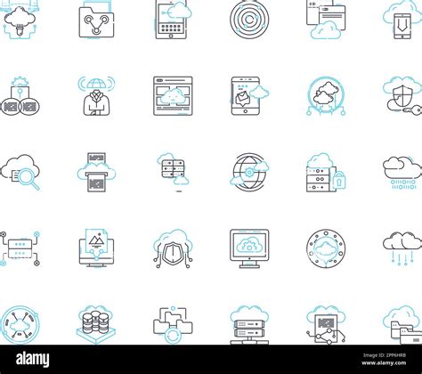 Digital Nerking Linear Icons Set Connection Collaboration Community Engagement Influence