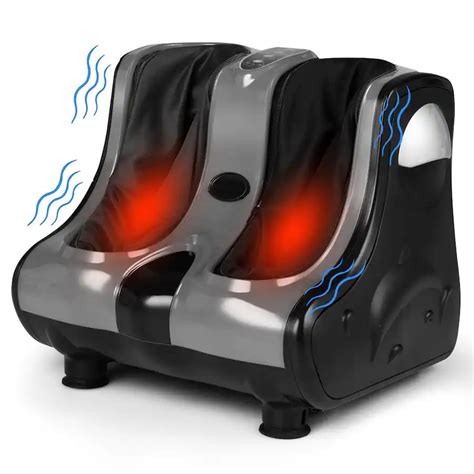 Costway Foot And Calf Massager With Heat Vibration Deep Kneading Shiatsu