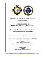 Practical Skills Evaluation For Fire Fighter II Certification In Course Hero