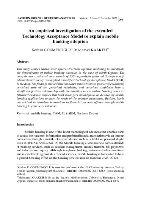Pdf An Empirical Investigation Of The Extended Technology Acceptance