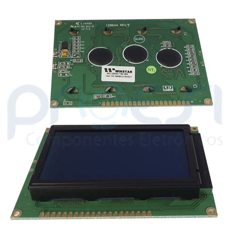 Display LCD Gráfico 128X64 WG 12864A TMI Back Azul