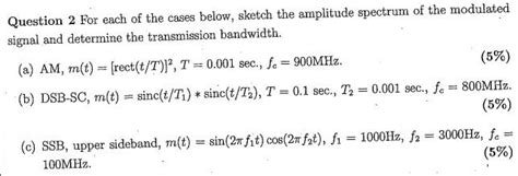 Solved Question For Each Of The Cases Below Sketch The Chegg
